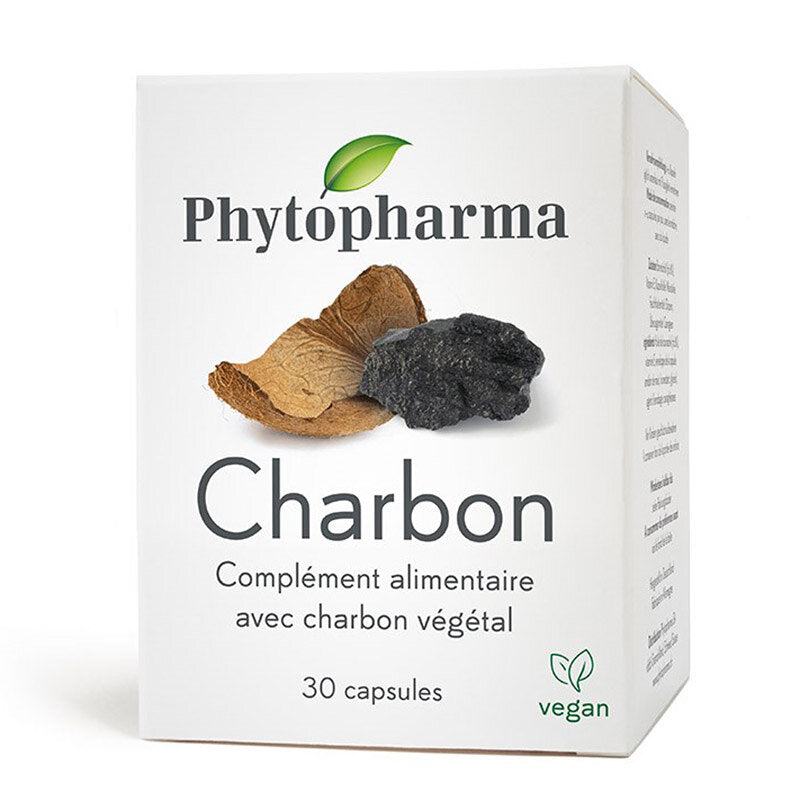 Charbon végétal : Charbon actif en capsules de Phytopharma – Bodysport